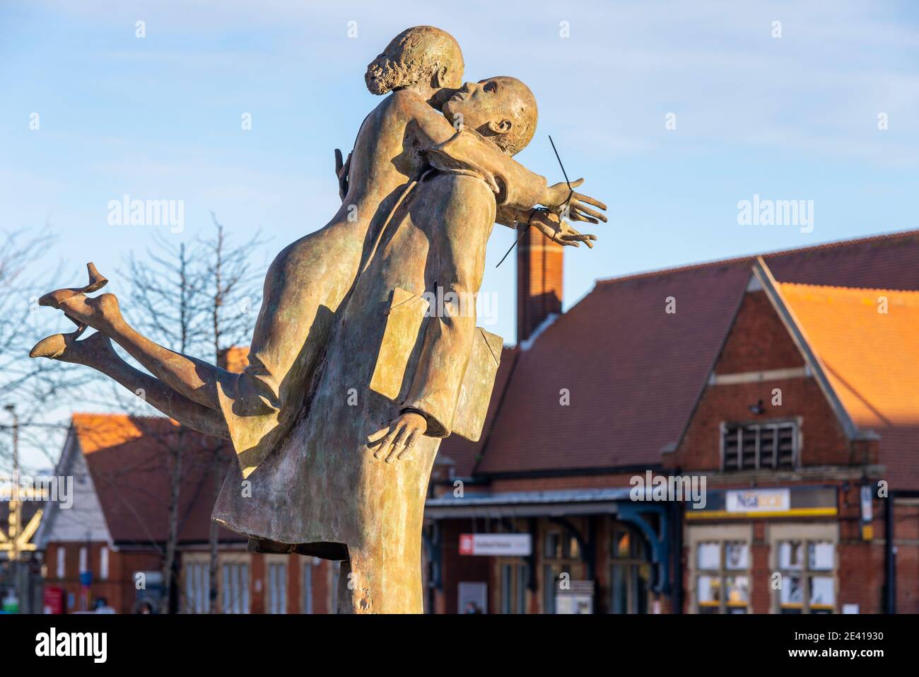 Statue by René Julien called The Return, symbolises the return home and ...