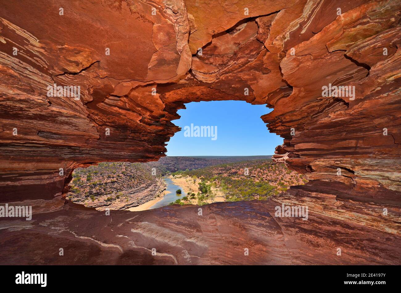 Australia, Kalbarri National Park, nature's window and Murchison river ...