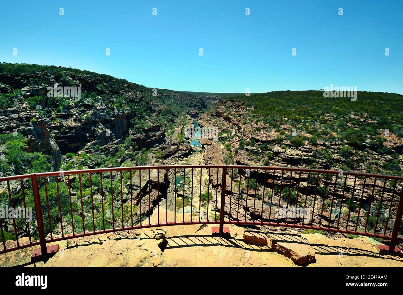 Australia, Kalbarri National Park, Z-Bend lookout to Murchison river ...