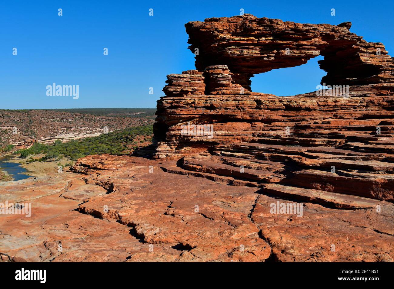 Australia, Kalbarri National Park, nature's window and Murchison river ...