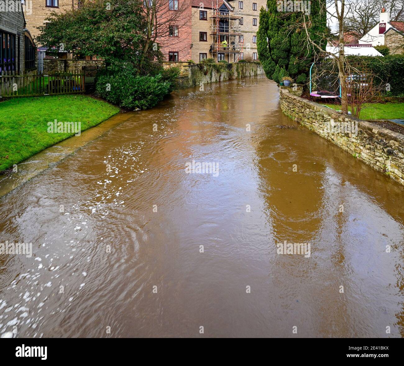 Pickering, England, UK, 22nd January 2021. The town escapes flooding ...