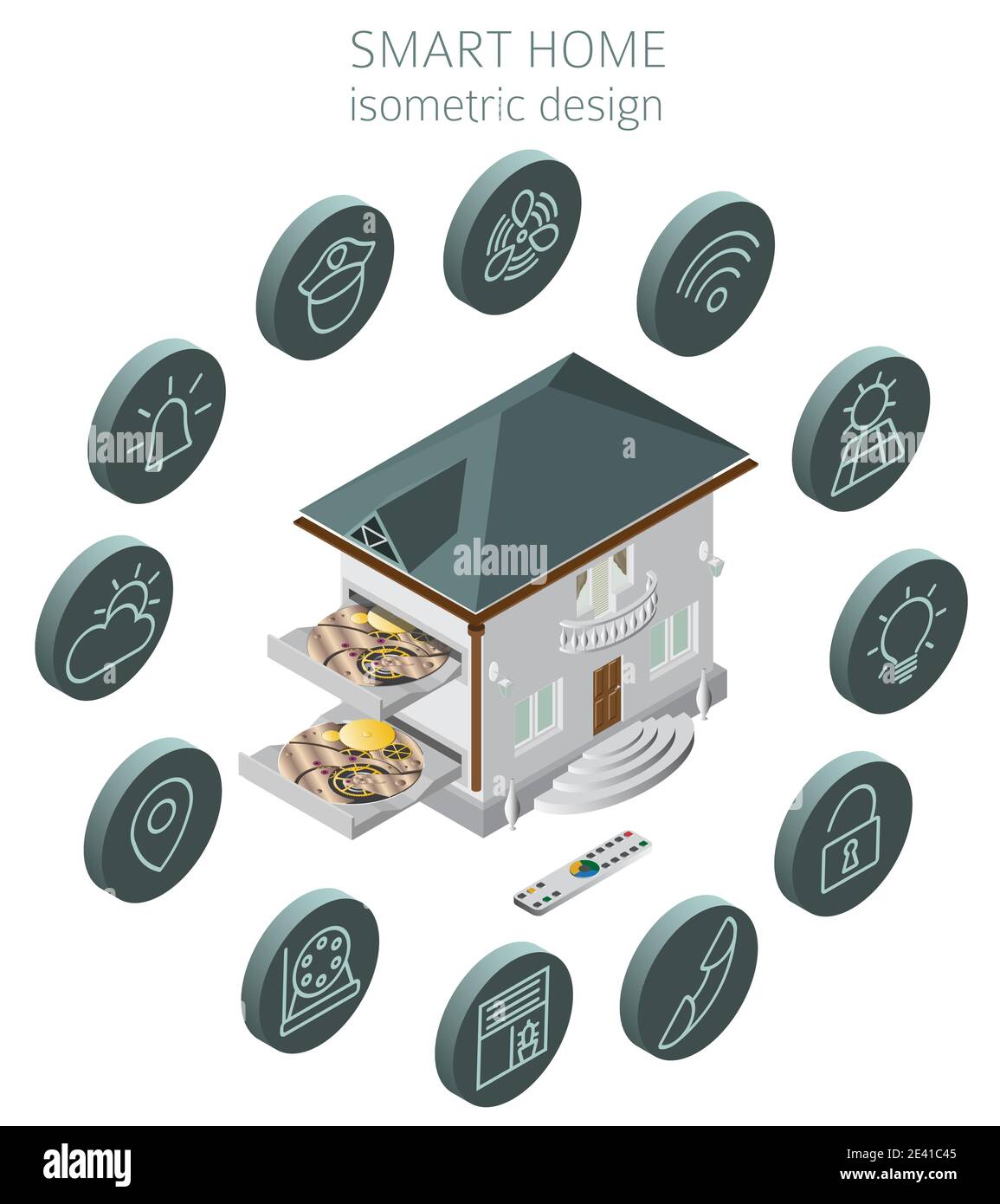 Smart home. Isometric infographic collection. Vector illustration Stock ...