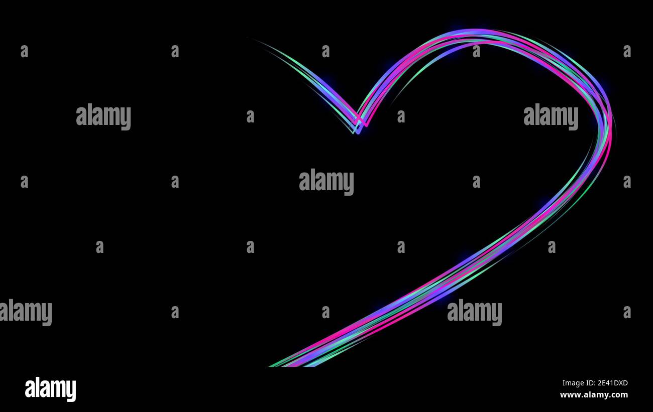 Heart Stroke Colorful lines design shape form overlay for your projects ...