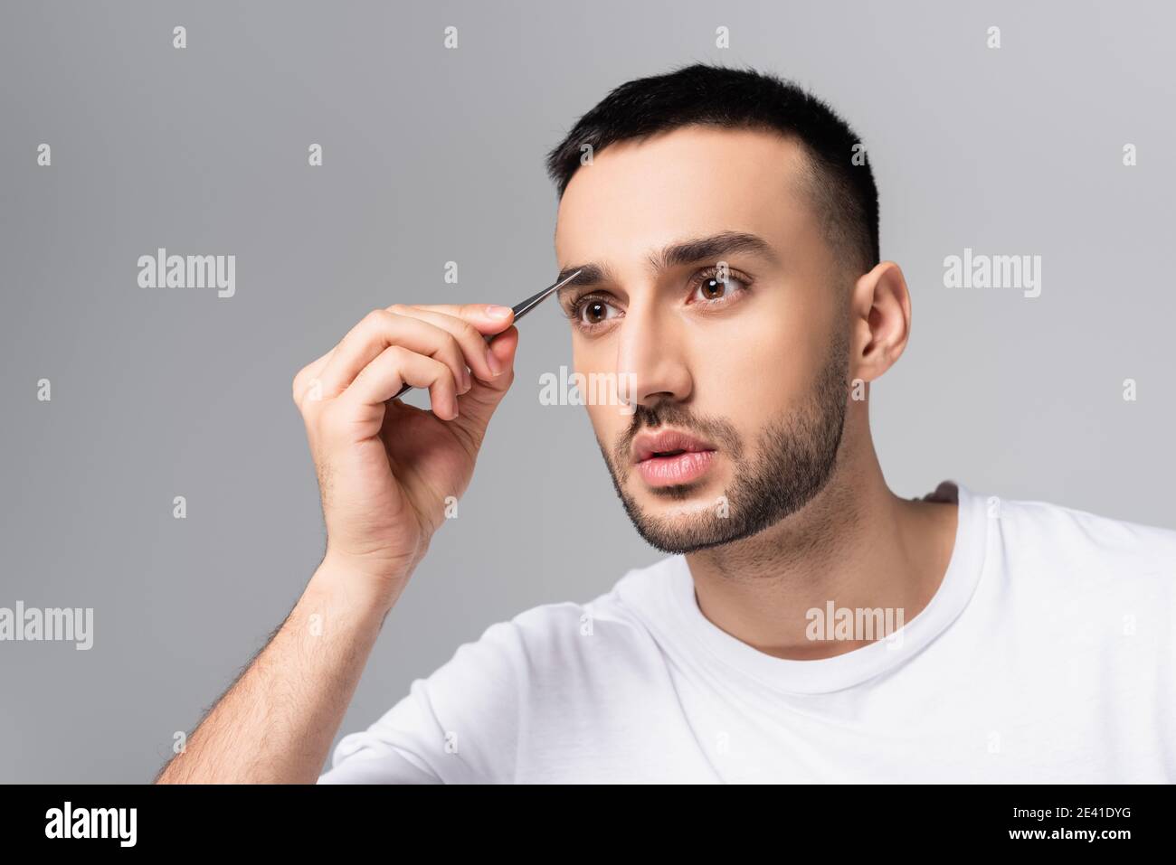 Grey eyebrows hi-res stock photography and images - Alamy