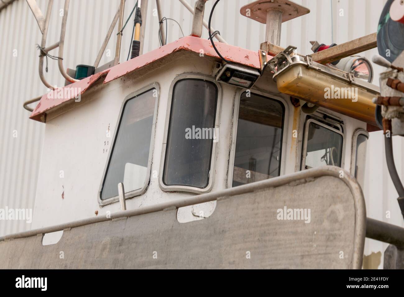 Wheelhouse on fishing boat hi-res stock photography and images - Alamy