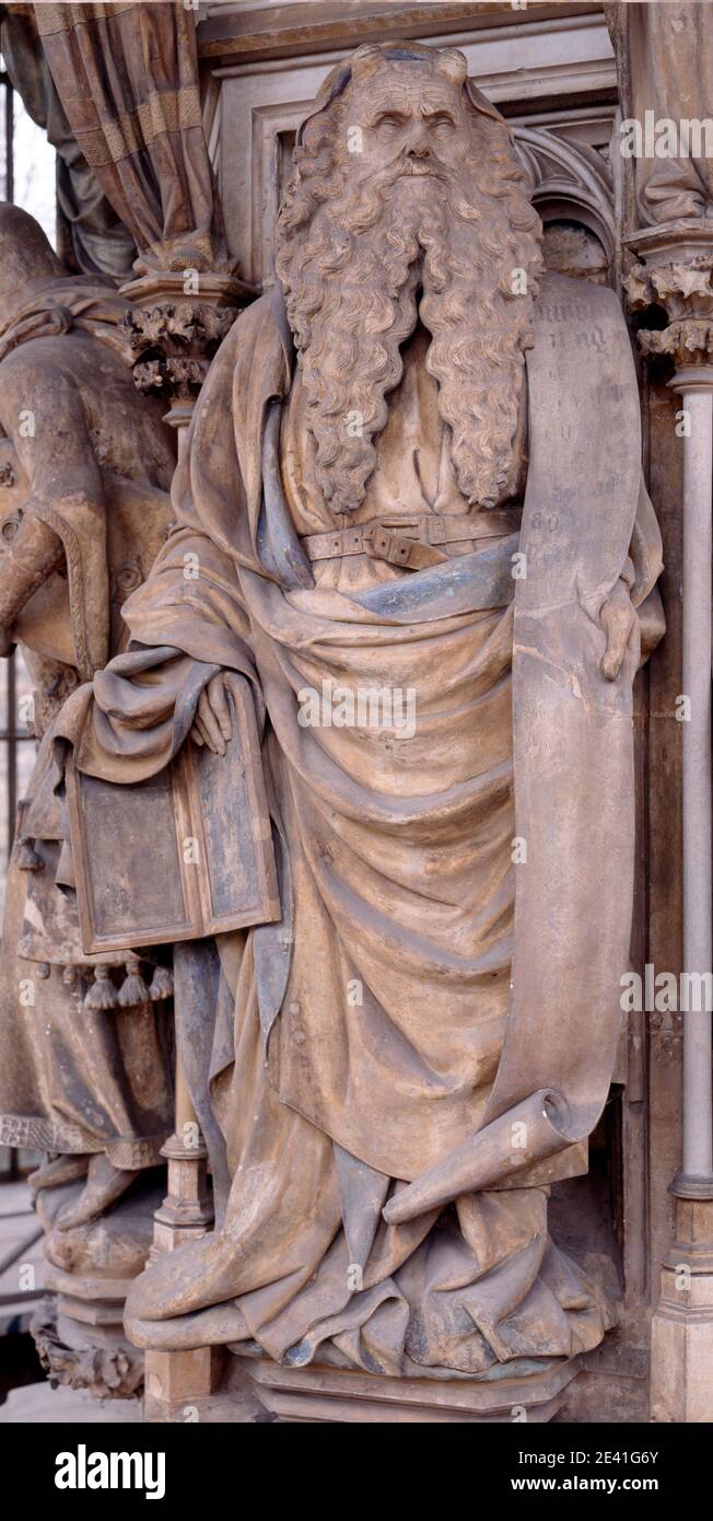 Puits de Moise, Claus Sluter, detail Moise Stock Photo - Alamy