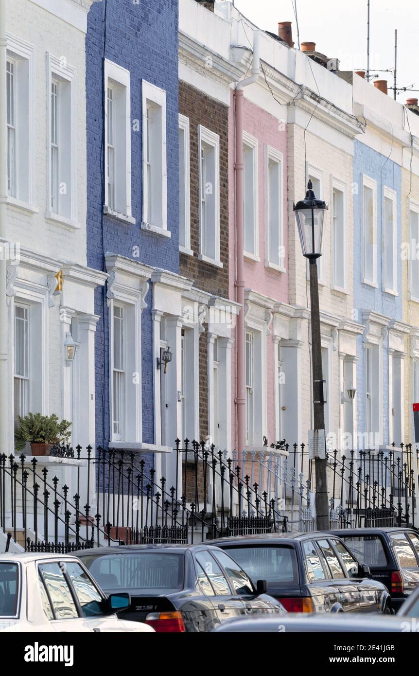 Hillgate Place, Victorianische Hausfassaden Stock Photo - Alamy