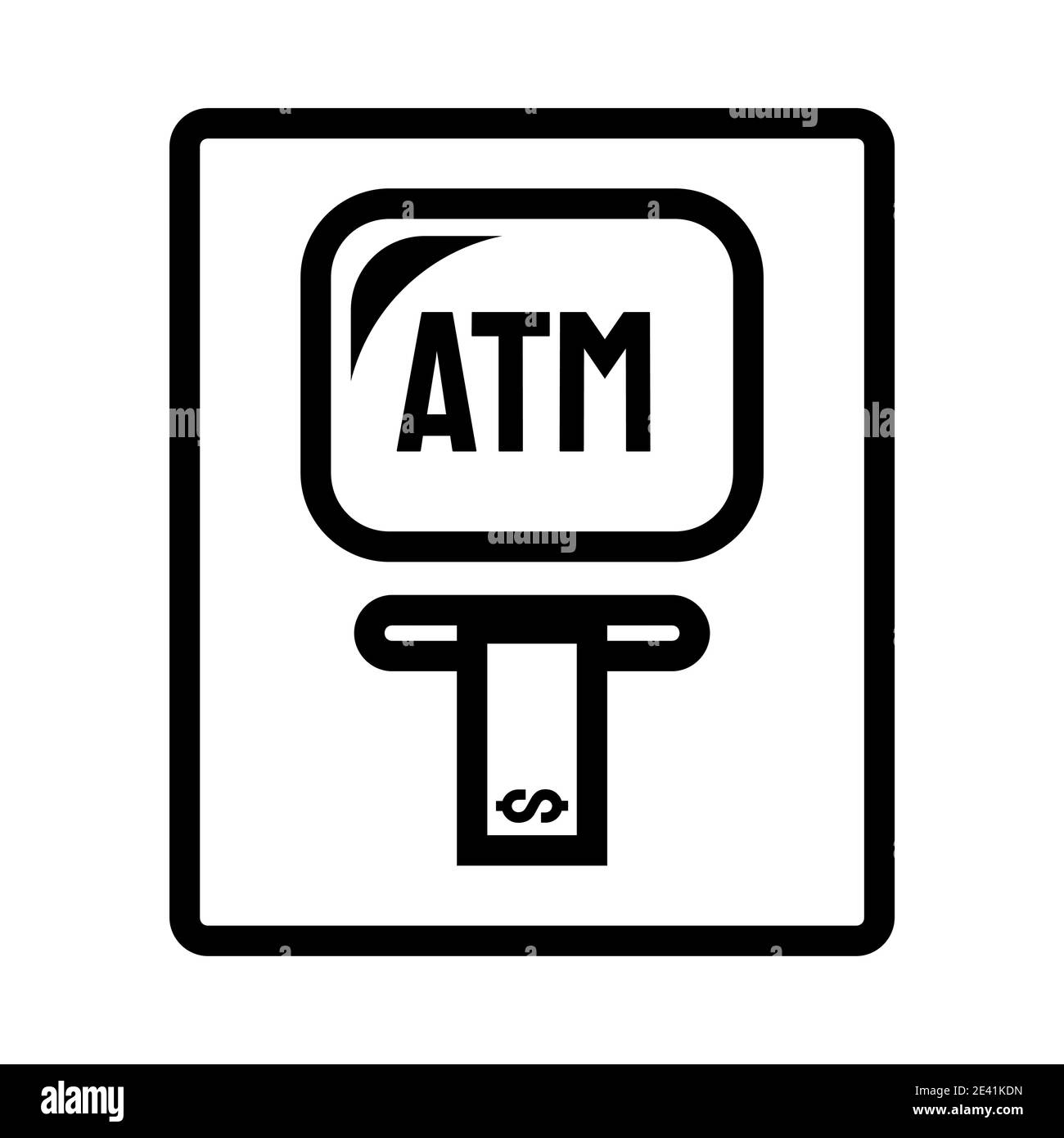 ATM vector icon - cash machine. EPS vector icon Stock Vector Image ...