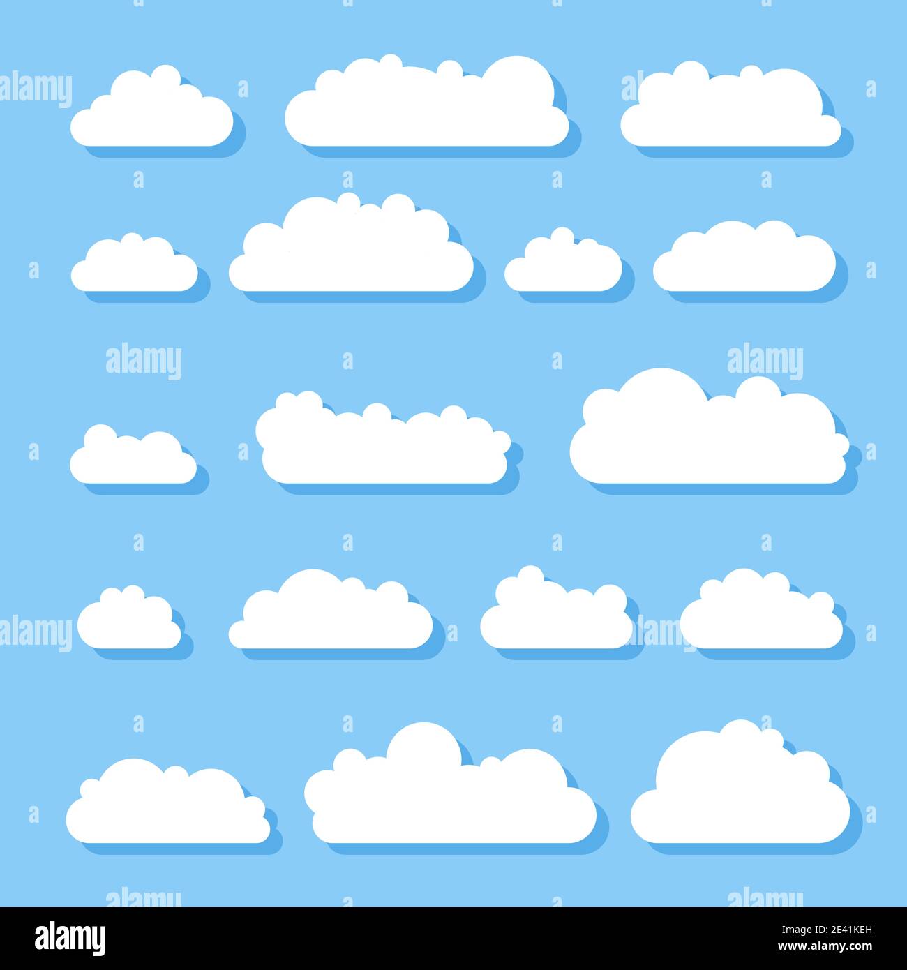 Simple clouds set. Simple cloud vector illustration Stock Vector Image ...