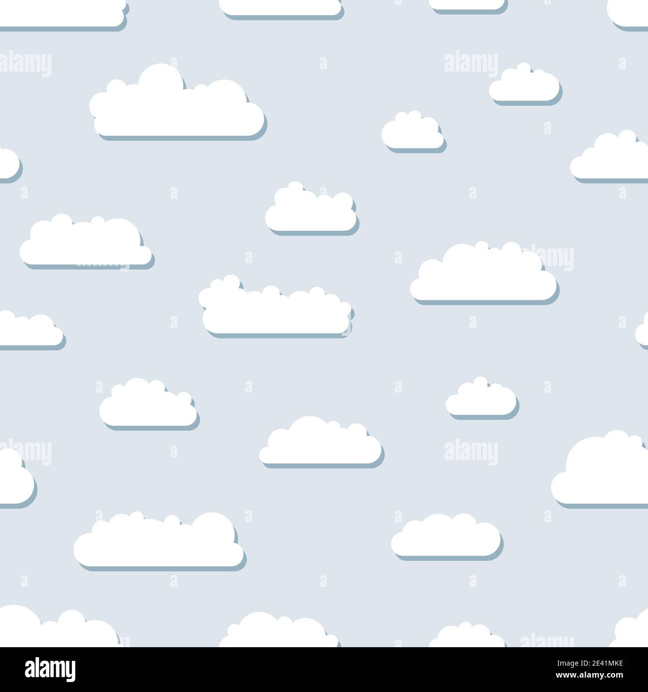 Cartoon seamless vector clouds texture. Seamless fluffy clouds textile design Stock Vector Image ...