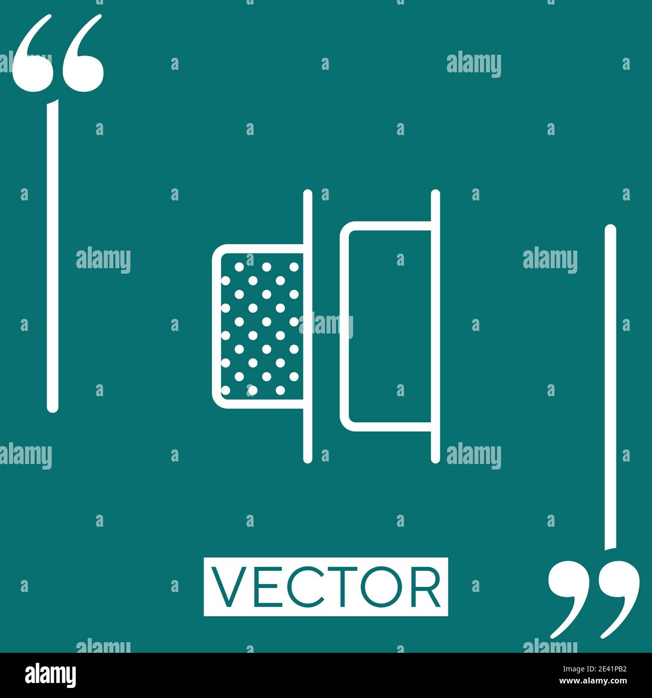 right alignment vector icon Linear icon. Editable stroke line Stock ...