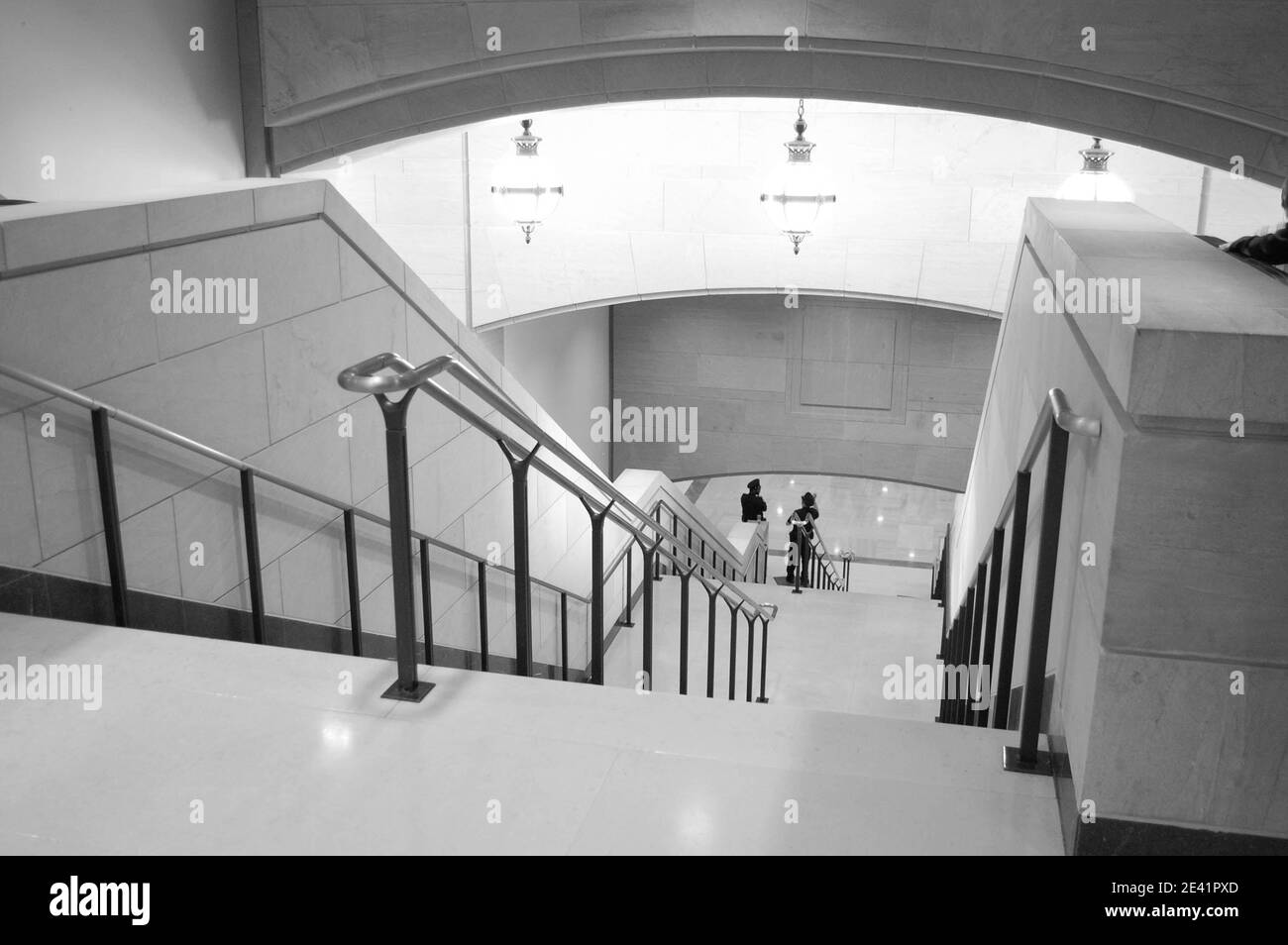 main flight of Stairs inside the Capital building in Washington USA ...