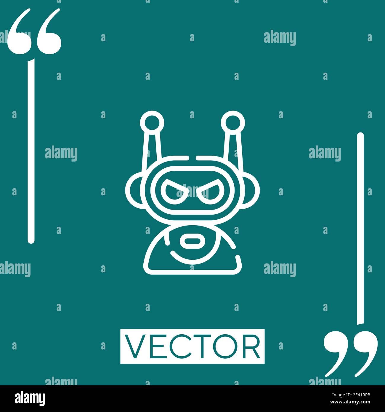 bot vector icon Linear icon. Editable stroked line Stock Vector Image ...