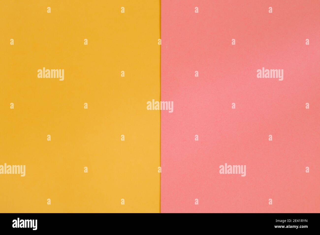 Abstract two tone pink and yellow color background with paper texture ...