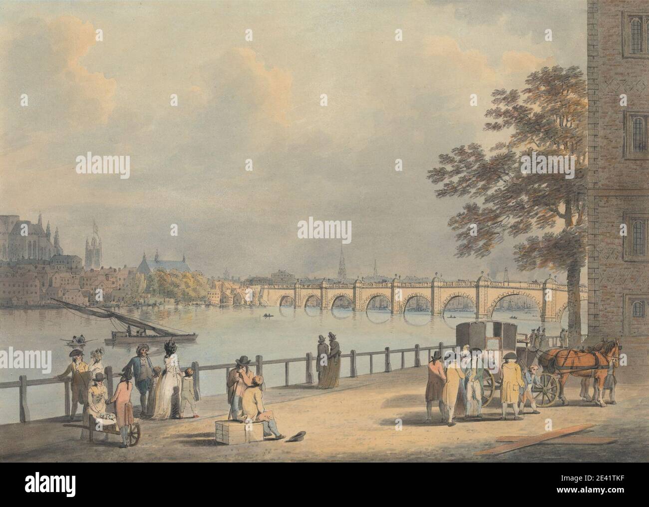 Francis Nicholson, 1753â€“1844, British, Westminster from the South ...