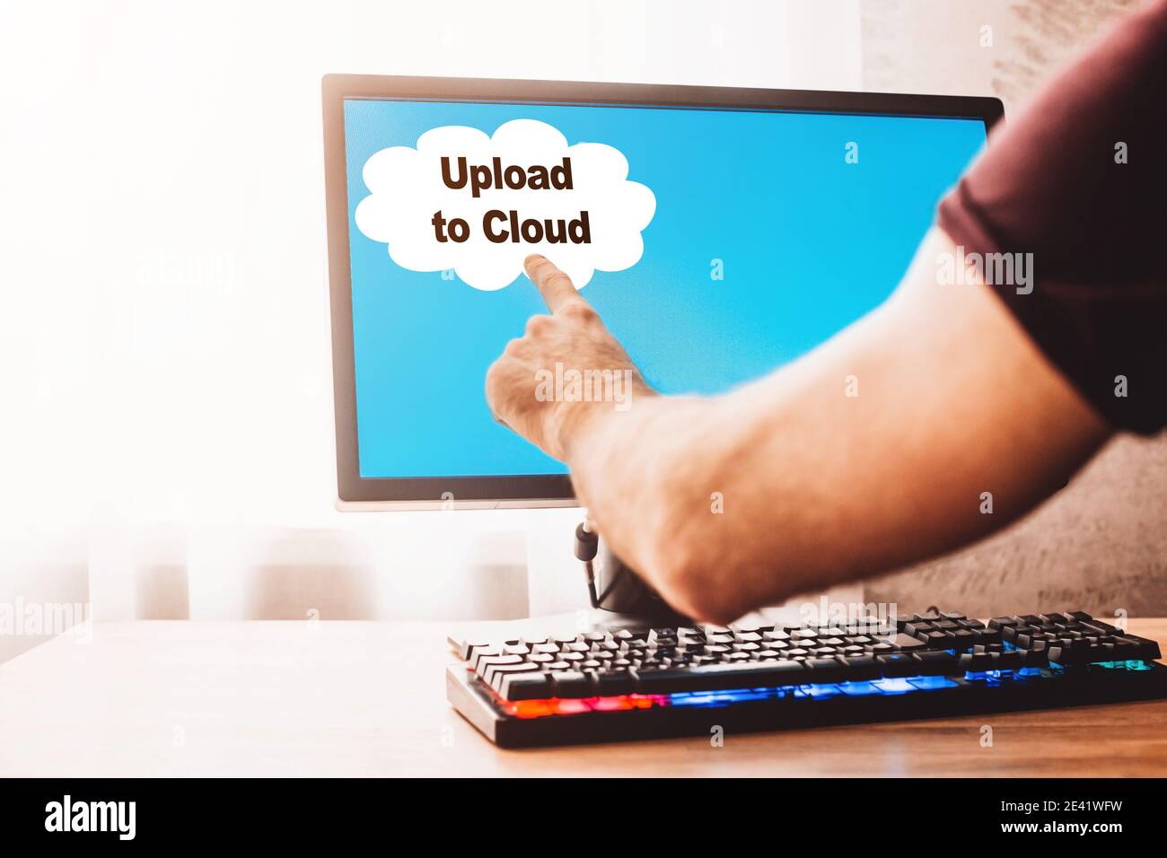 Data in cloud hi-res stock photography and images - Alamy