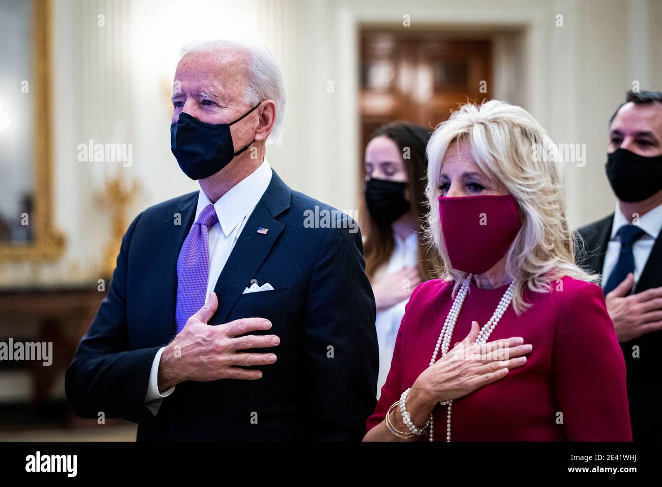 U.S. President Joe Biden and U.S. First Lady Dr. Jill Biden, place ...