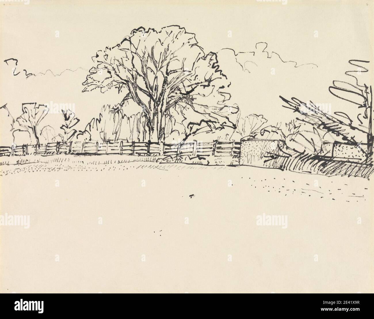 Harold Gilman, 1876â€“1919, British, Landscape with a Fence, undated ...