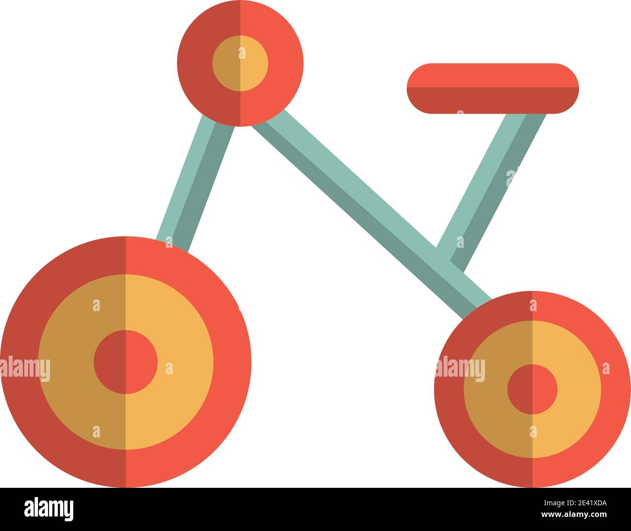 Kids bike icon, flat vector isolated illustration. Vintage child ...