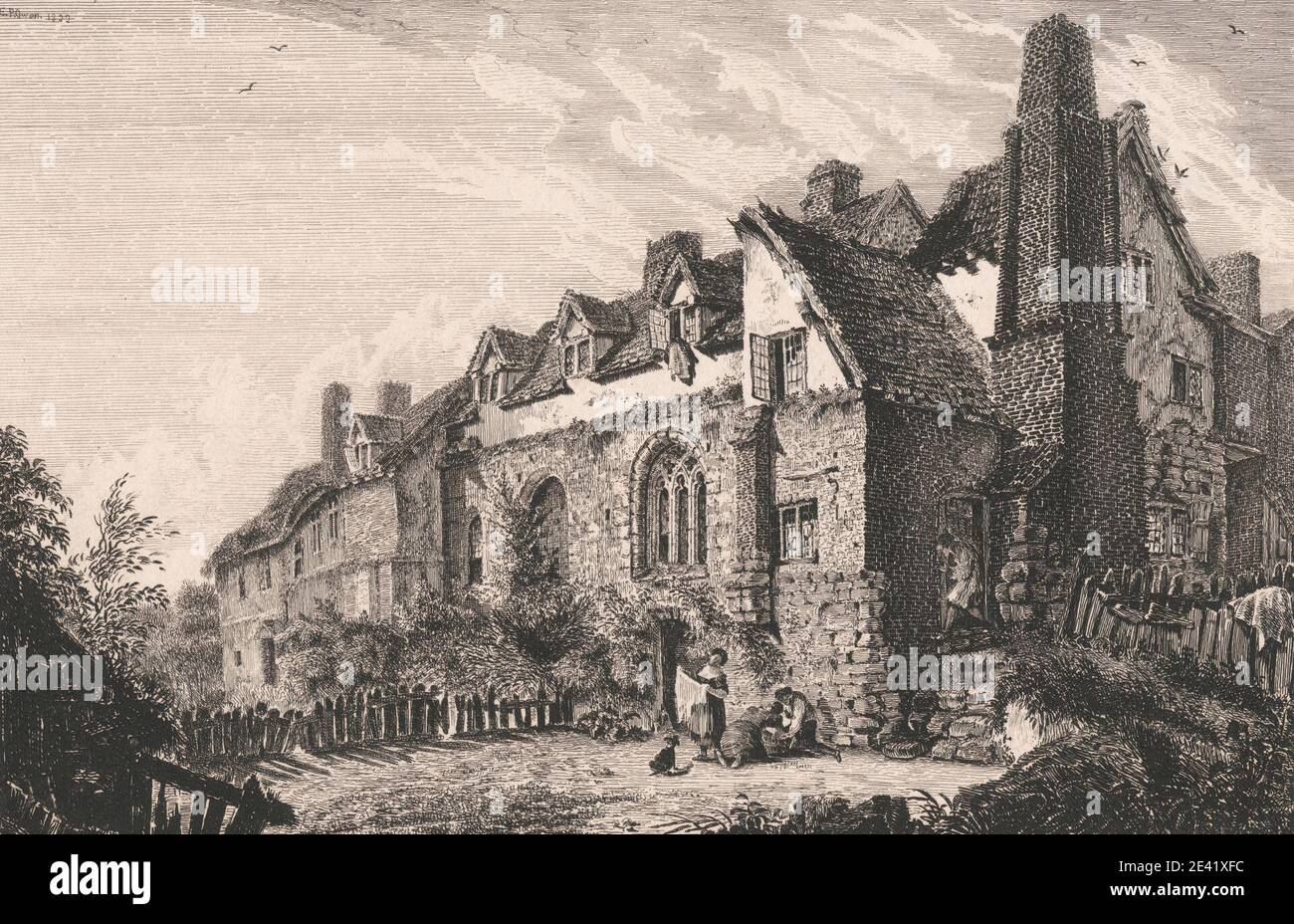 Edward Pryce Owen, 1788â€“1863, British, Grey Friars. Etching Stock ...
