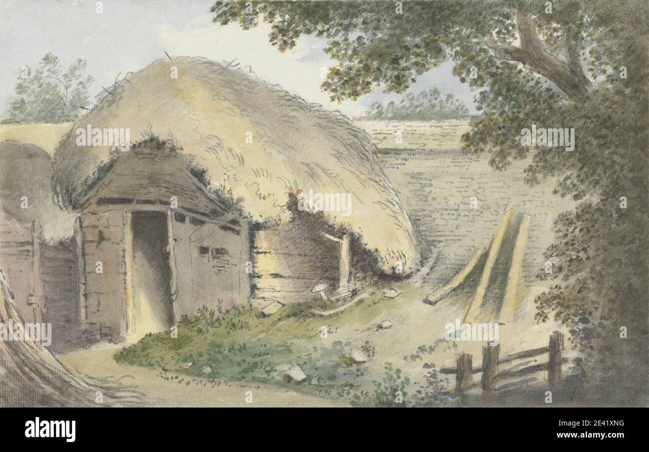 Anne Peacock, Thatched Barn, 1786. Watercolor and graphite on medium ...