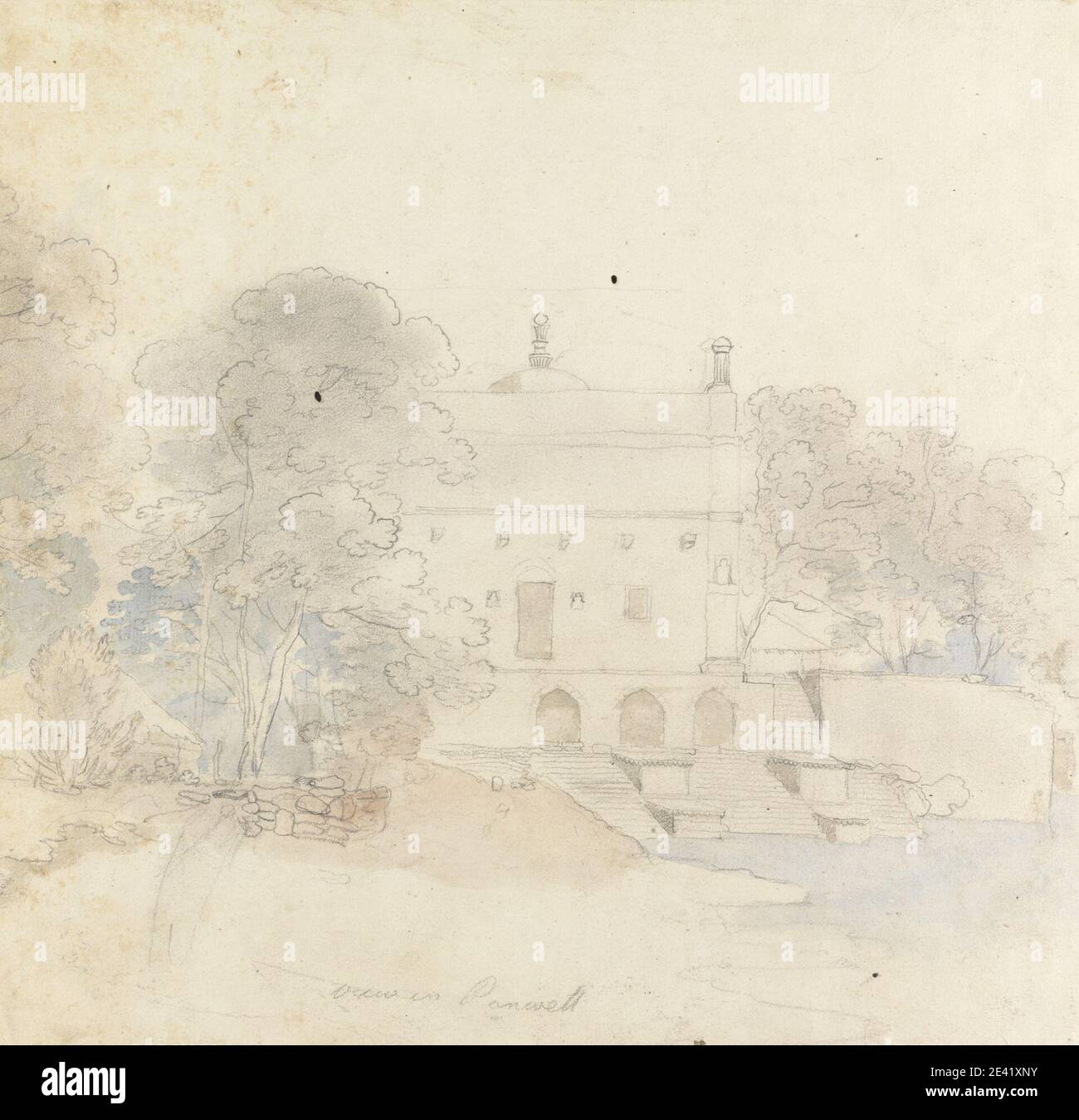 Robert Mabon, died 1798, British, View in Panwell, undated. Watercolor ...