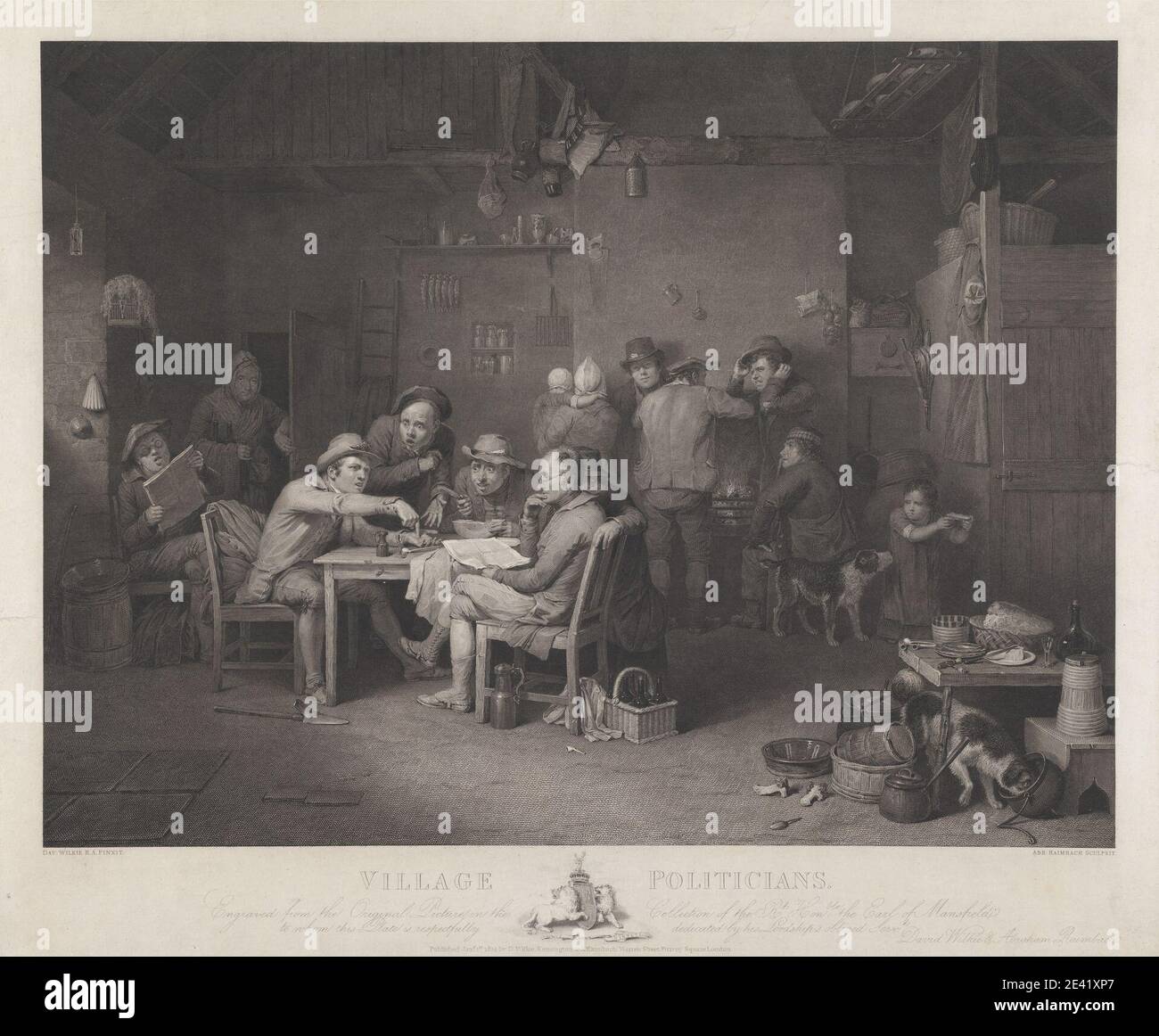 Abraham Raimbach, 1784â€“1868, British, The Village Politicians, 1814 ...