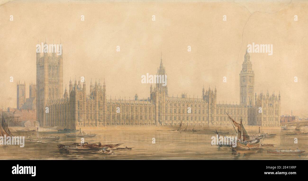 Sir Charles Barry, 1795â€“1860, British, Perspective View: the New ...