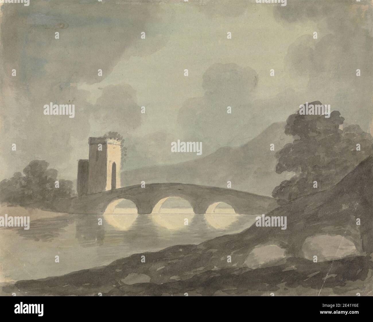 Edward Francis Burney, 1760â€“1848, British, Bridge and Tower, undated ...