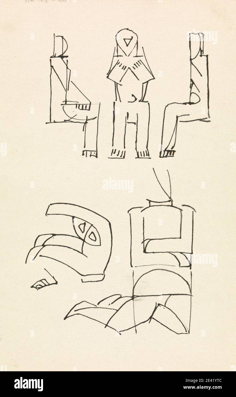 Henri Gaudier-Brzeska, 1891â€“1915, French, Five Figure Studies ...