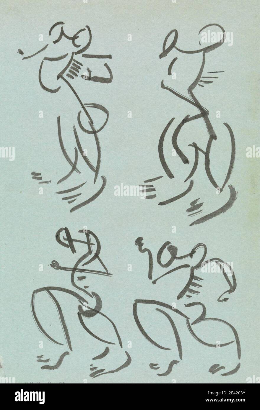 Henri Gaudier-Brzeska, 1891â€“1915, French, Four Studies of Dancing ...