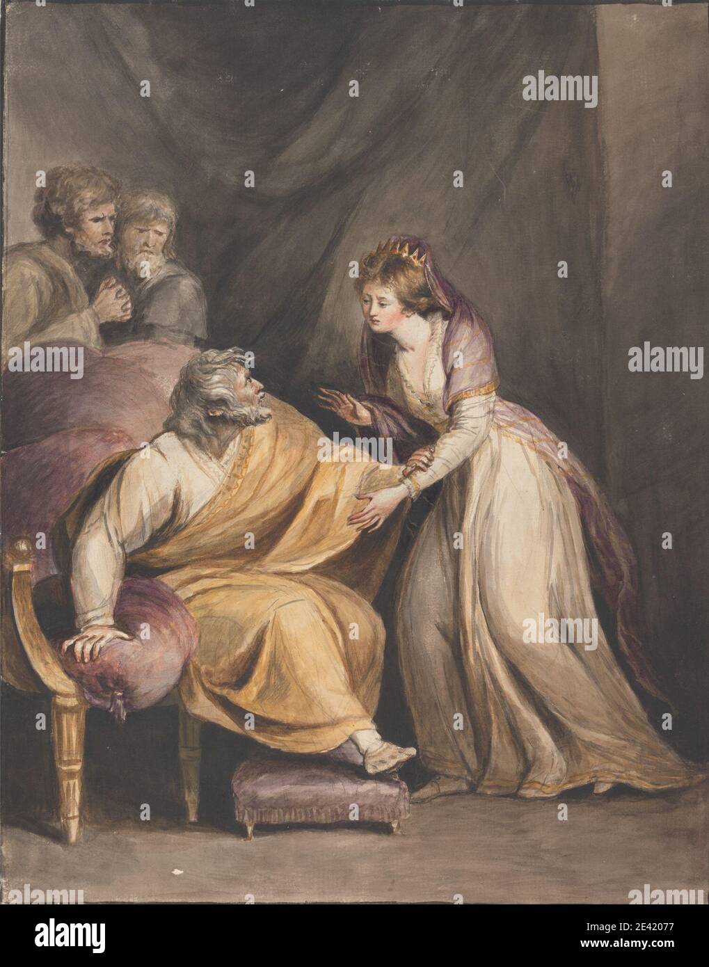 Mary Hoare, 1753–1820, British, Lear and Cordelia, ca. 1781. Watercolor ...