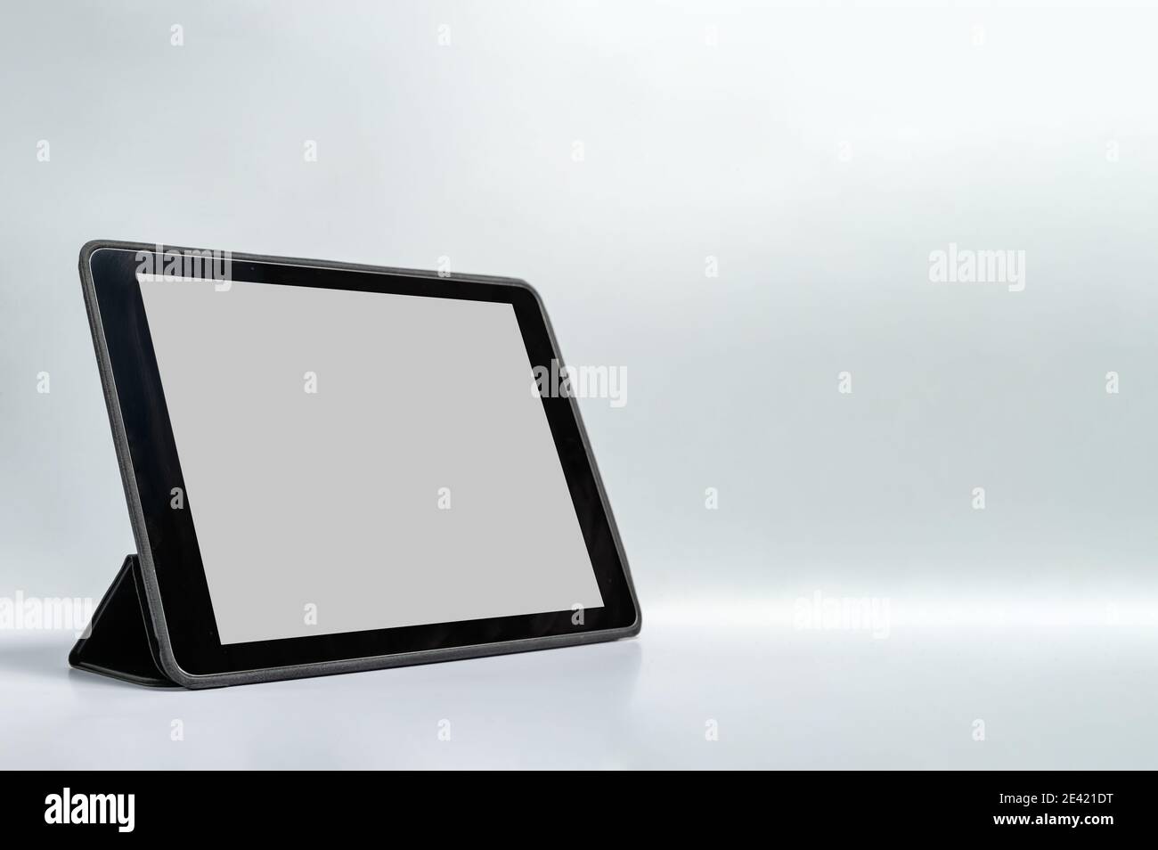 tablet with copy space screen on white background Stock Photo - Alamy
