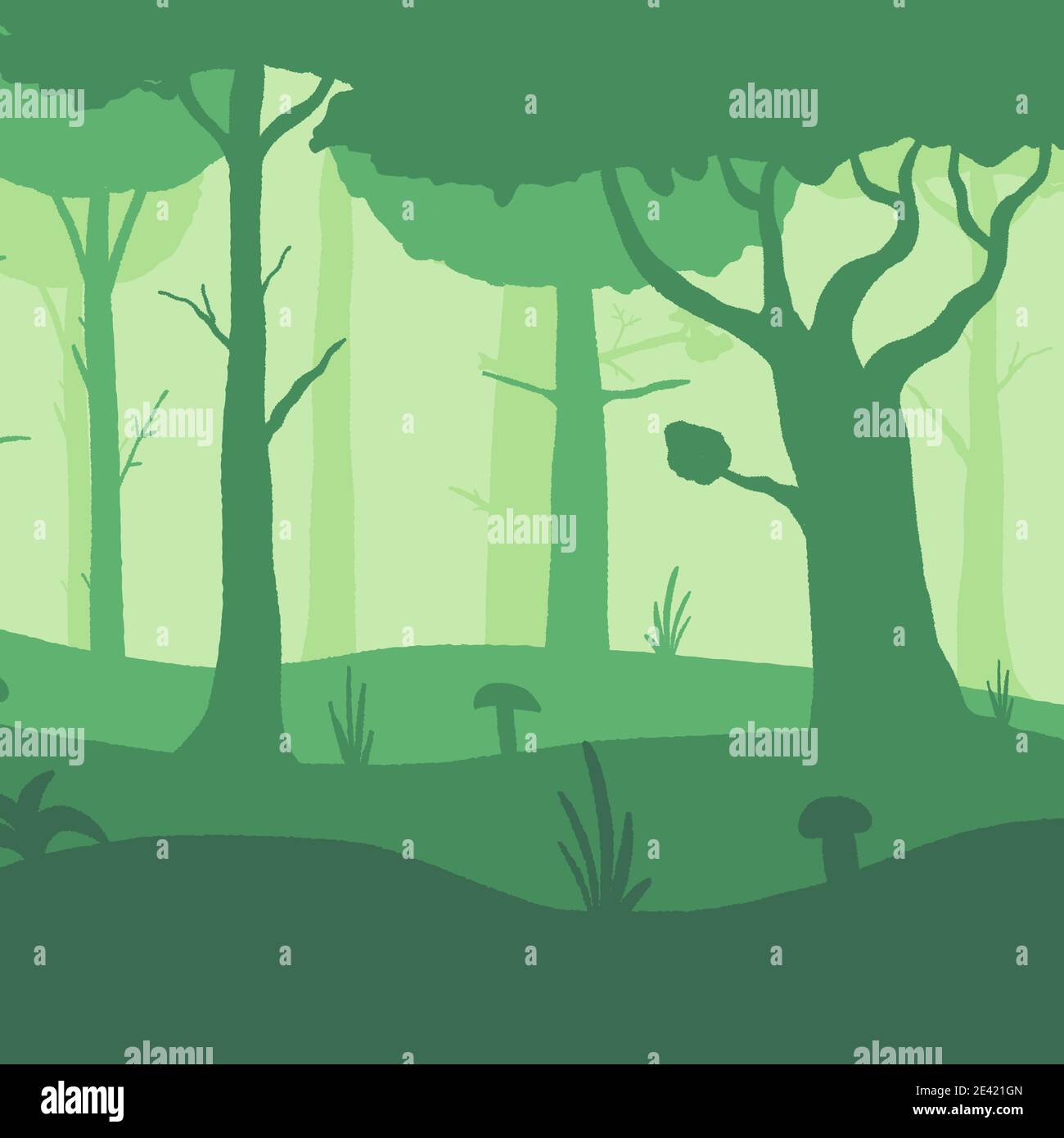 Vector misty forest texture. Forest layers nature illustration Stock ...