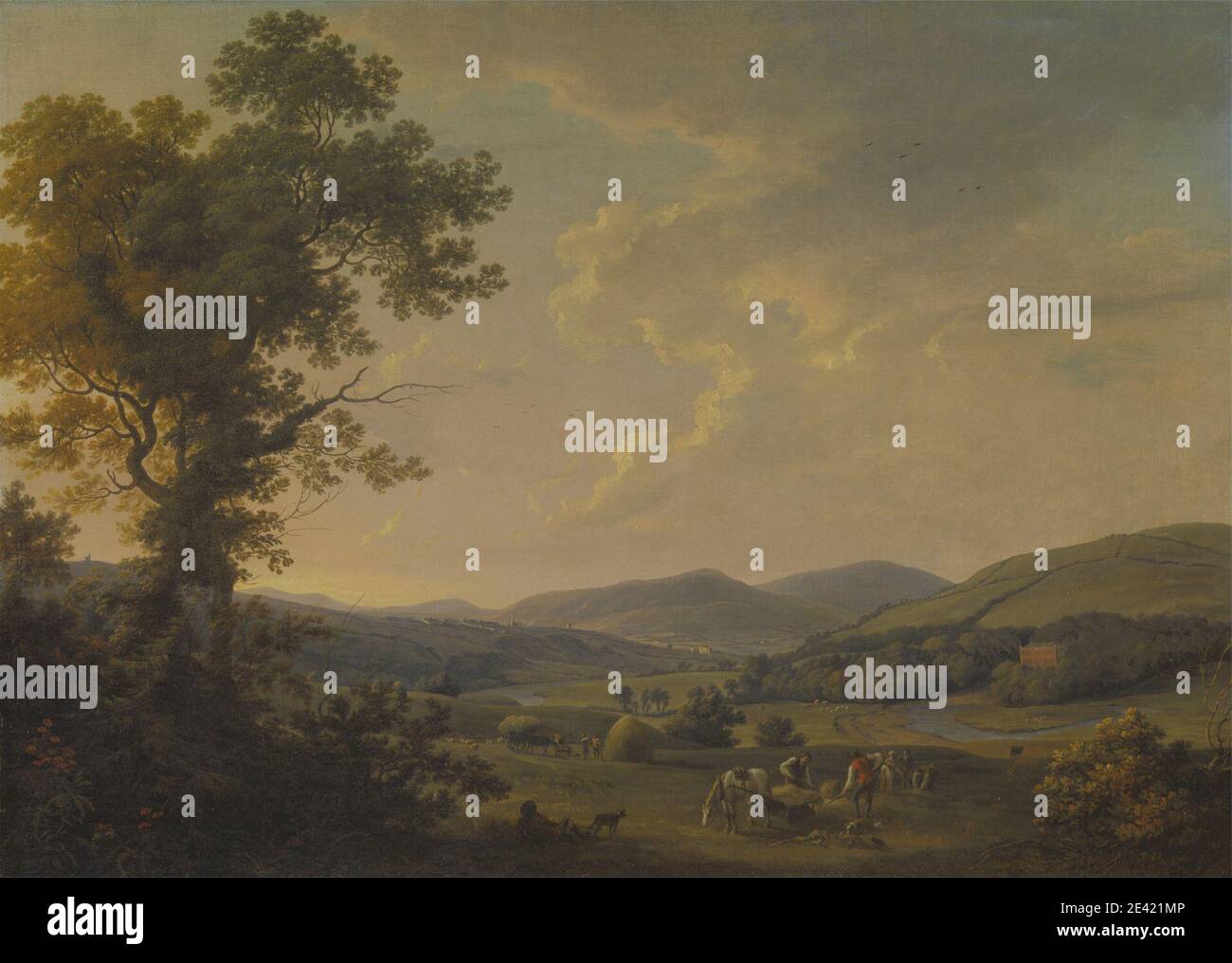 William Ashford, 1746â€“1824, British, Landscape with Haymakers and a ...