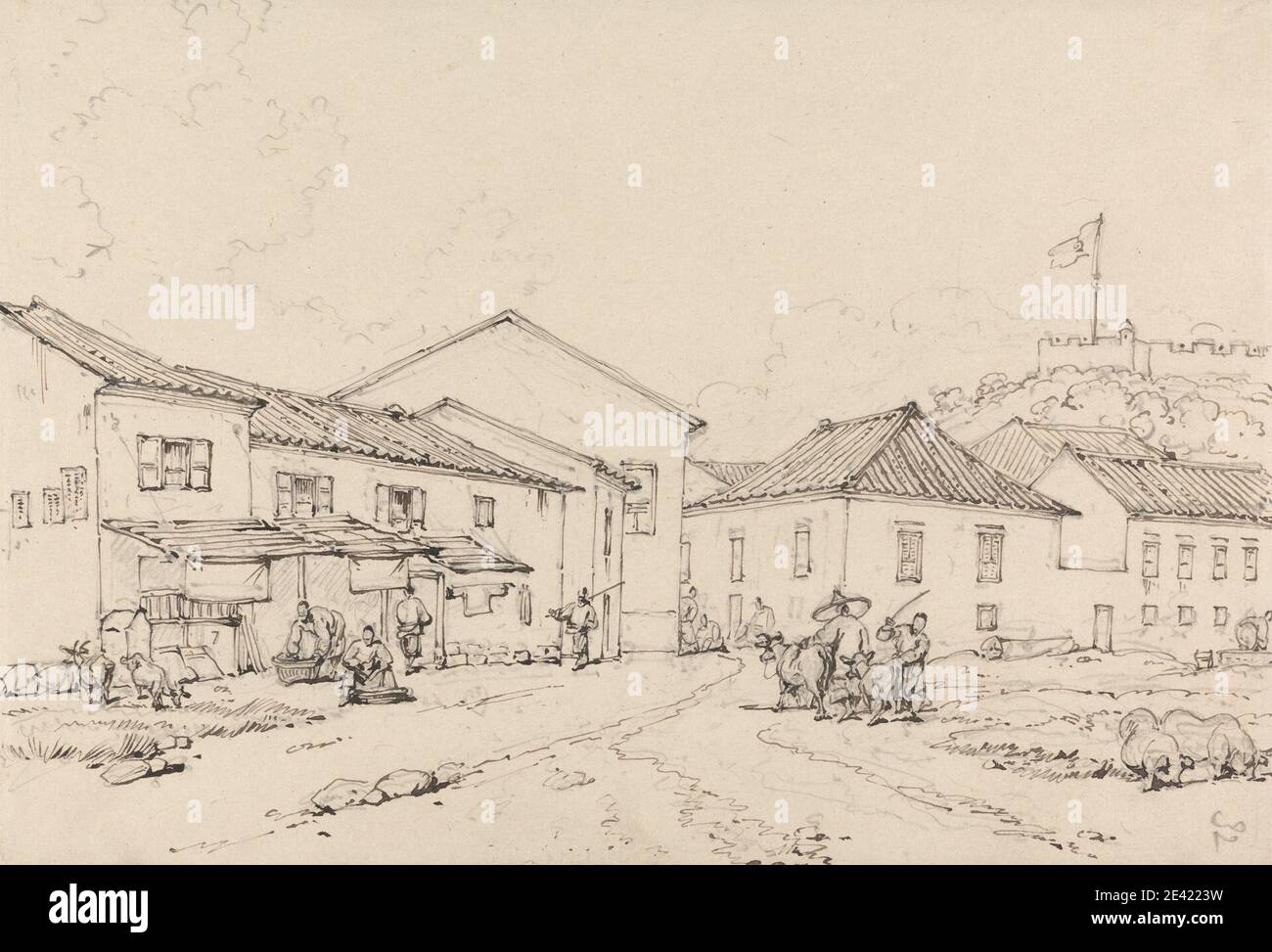 George Chinnery, 1774â€“1852, British, Monte Fort, Macao, undated ...