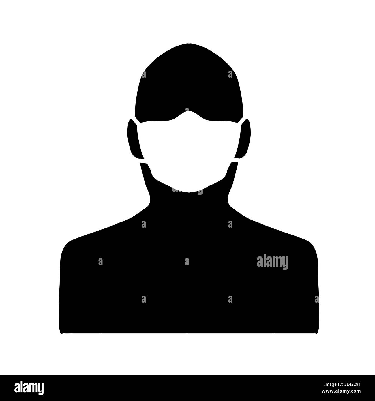 Epidemic concept. Surgical mask wearing zone. Face mask vector Stock ...