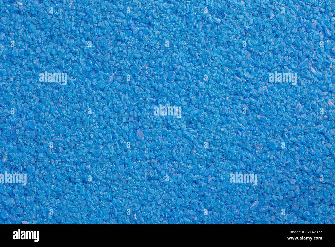 full frame background and texture of blue copper sulfate granules ...