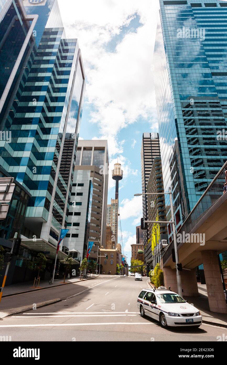Sydney, Australia - January 12, 2009: Famous Sydney Tower Eye, known as ...