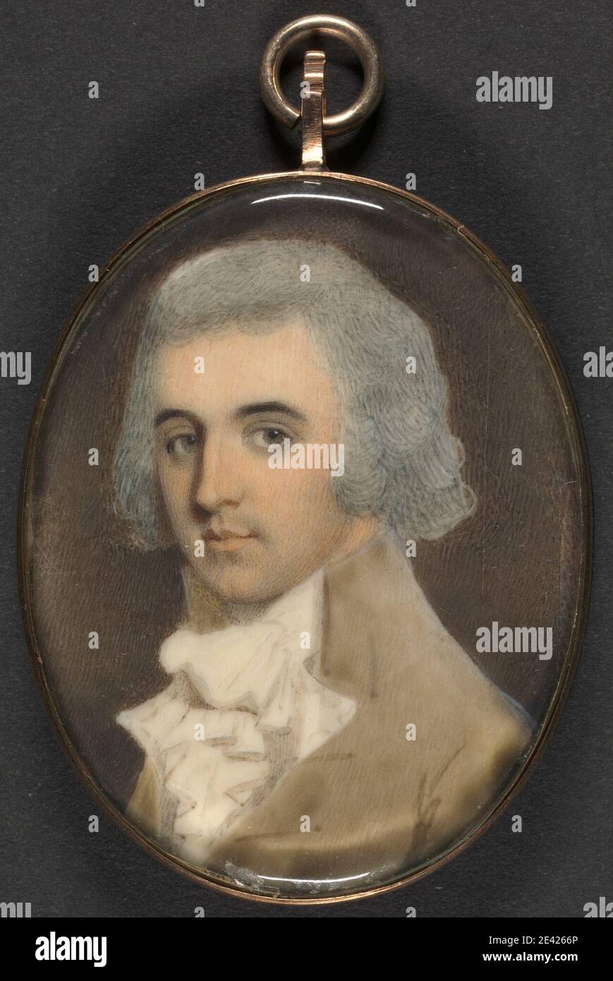 unknown artist, Gentleman in a Fawn Colored Coat, undated. Watercolor ...