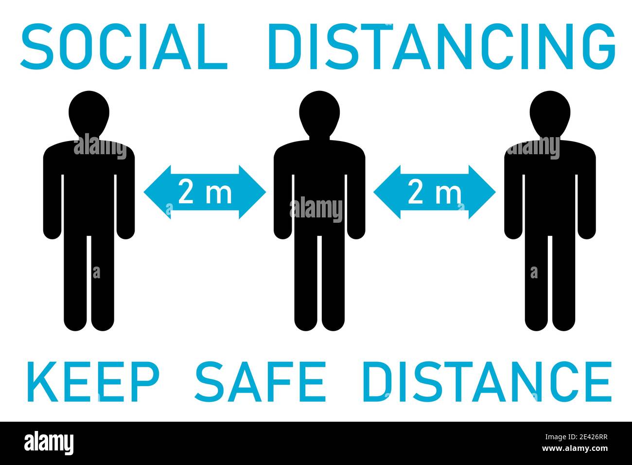 Social distancing vector sign. Keep safe distance. Coronavirus pandemic ...