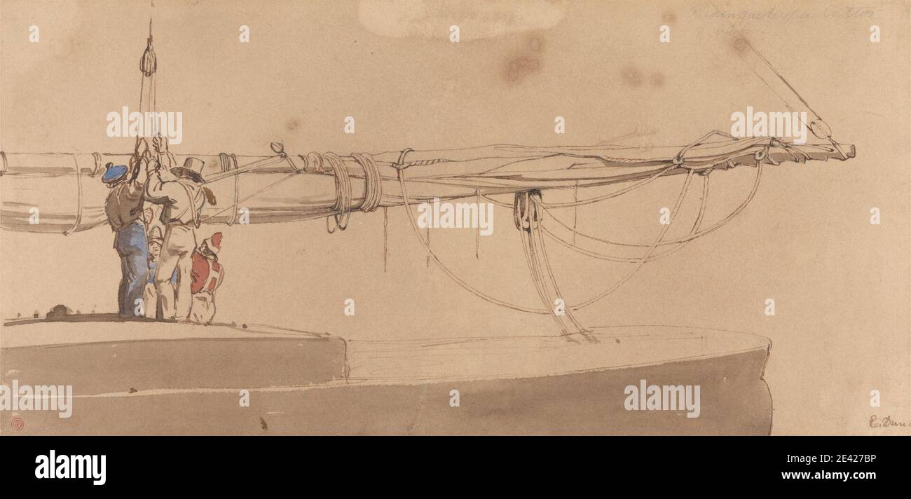 Edward Duncan, 1803â€“1882, British, Sailors Raising a Boom, undated ...