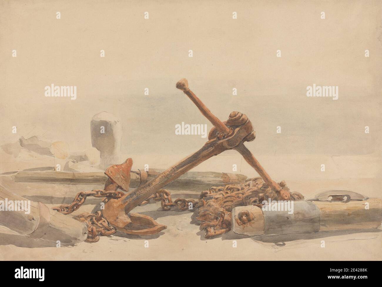 Edward Alfred Goodall, 1819â€“1908, British, Spar and Anchor, undated ...