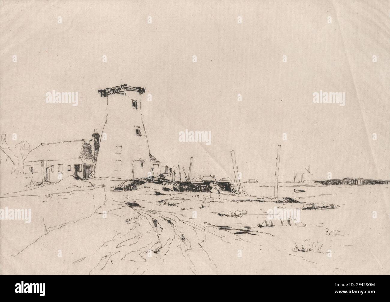 Sir Frank Short, 1857â€“1945, British, Langston Mill, 1908. Etching ...
