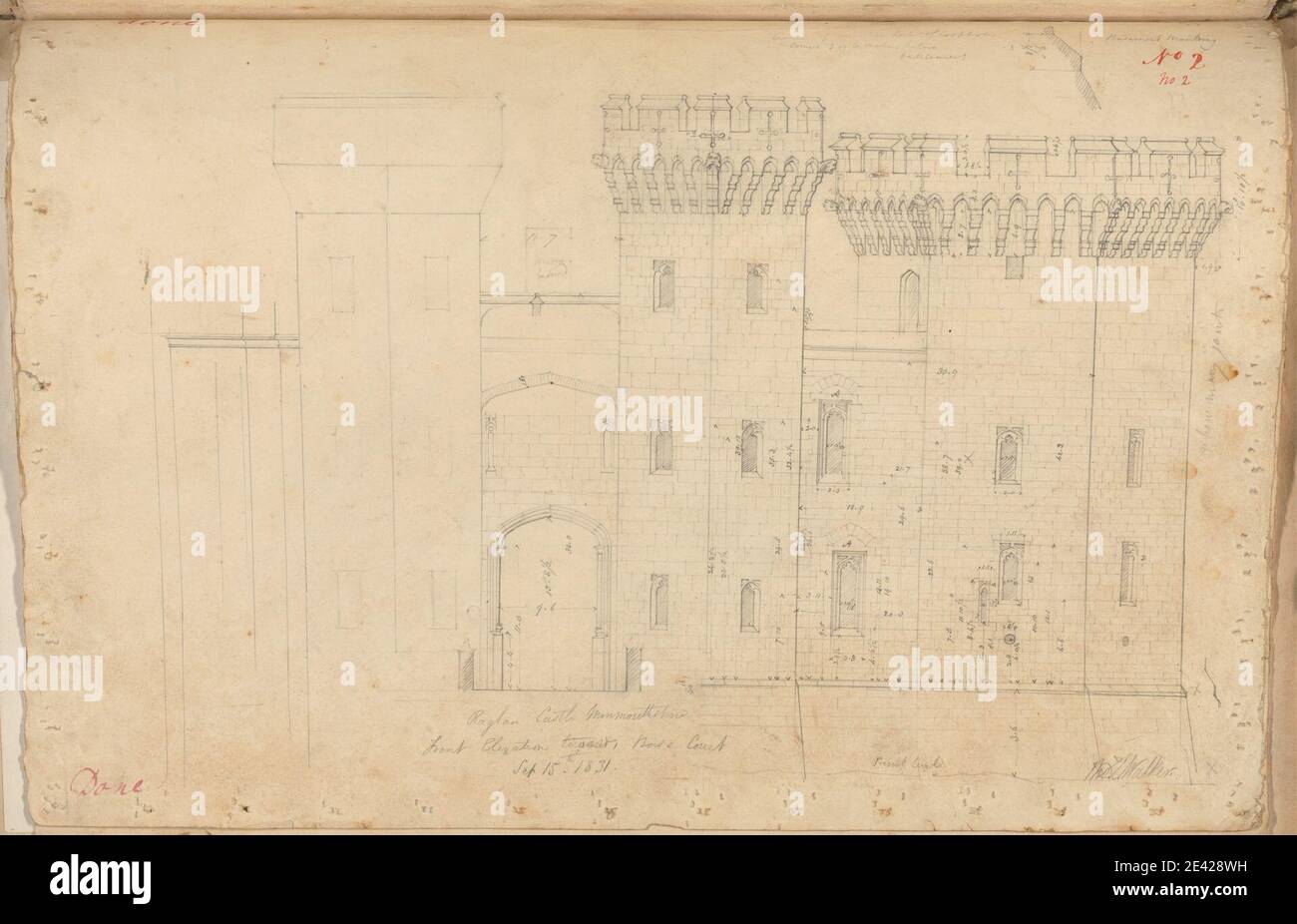 unknown artist, (TL Walker), Raglan Castle, Monmouthshire, Wales: Front ...