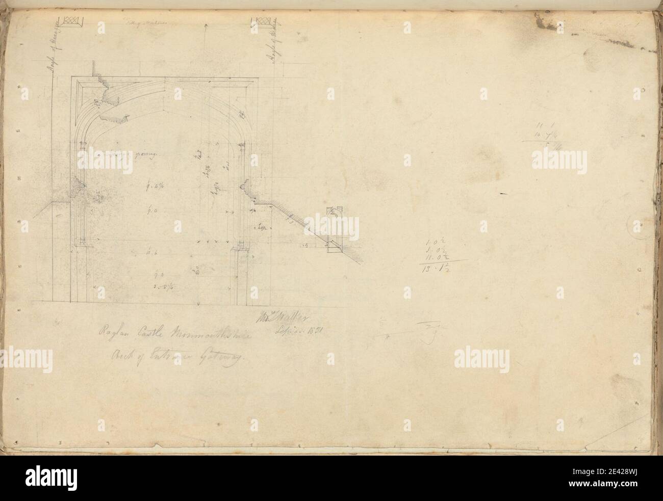 unknown artist, (TL Walker), Raglan Castle, Monmouthshire, Wales ...