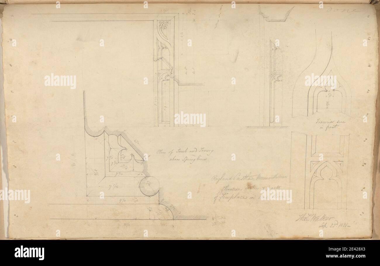 unknown artist, (TL Walker), Raglan Castle, Monmouthshire, Wales ...