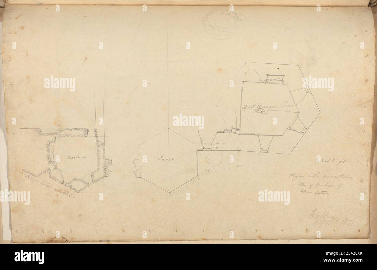 unknown artist, (TL Walker), Raglan Castle, Monmouthshire, Wales: Plan ...