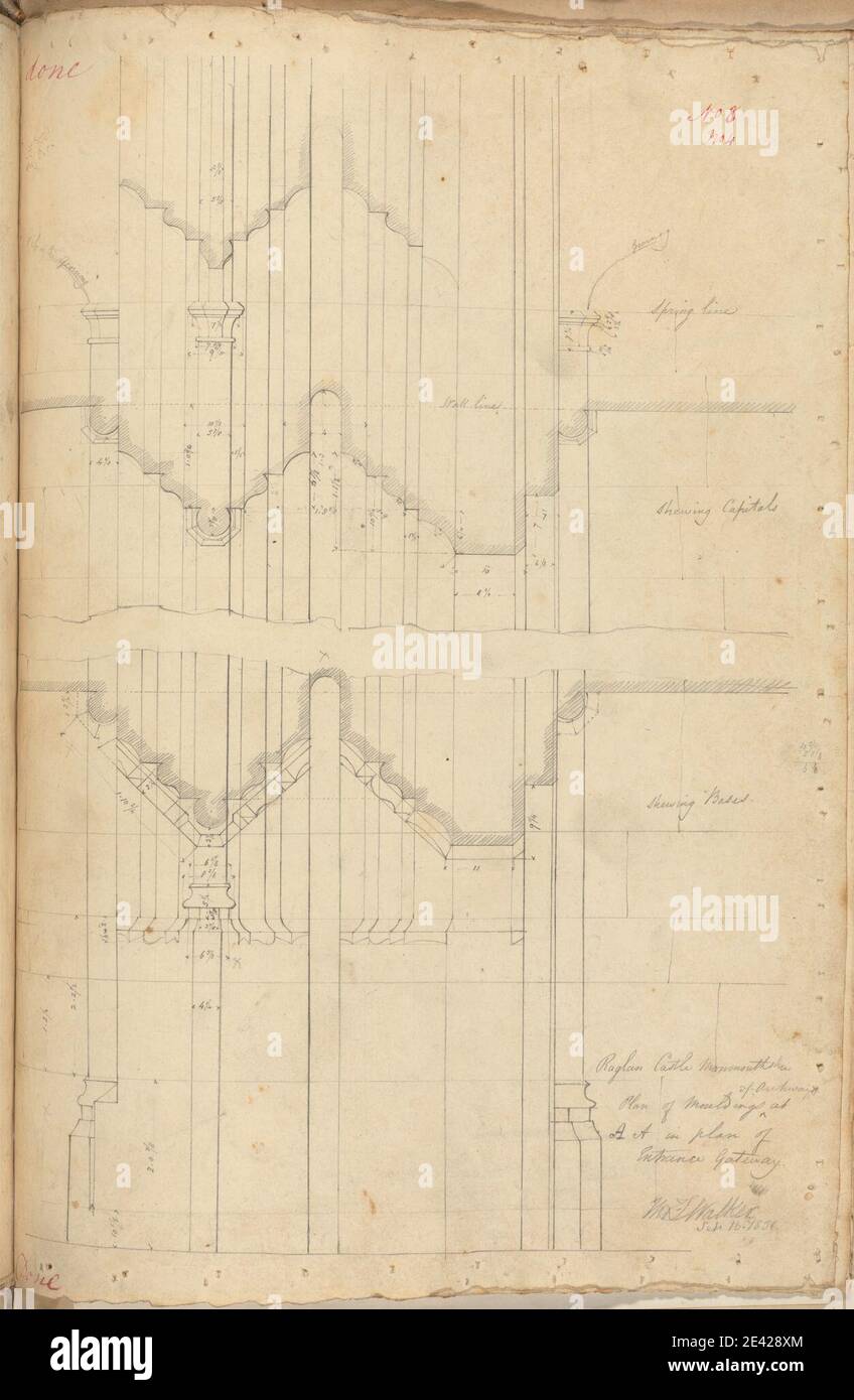 unknown artist, (TL Walker), Raglan Castle, Monmouthshire, Wales ...