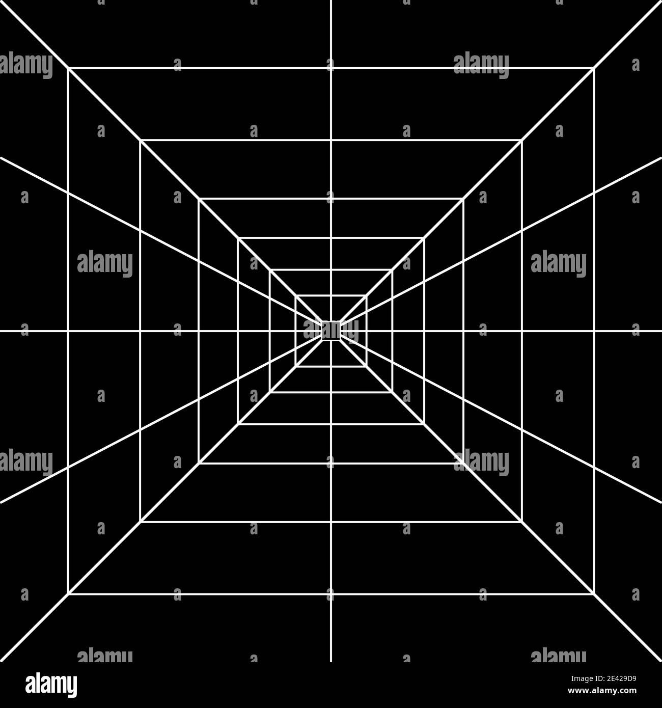 Abstract futuristic perspective wireframe Black and White Stock Photos ...